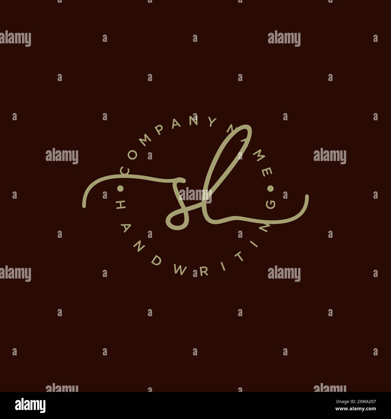 SL Initial Handwriting Logo Stock Vector Image & Art - Alamy