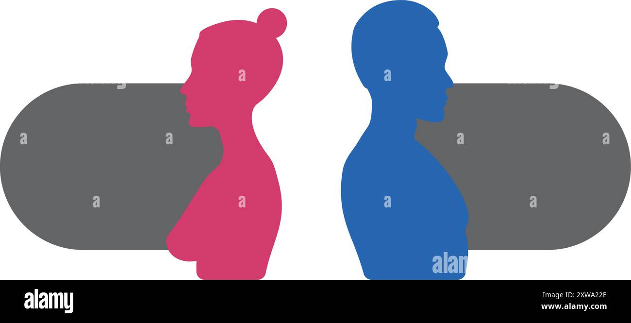 Man and woman comparison. Infographic color element Stock Vector Image ...