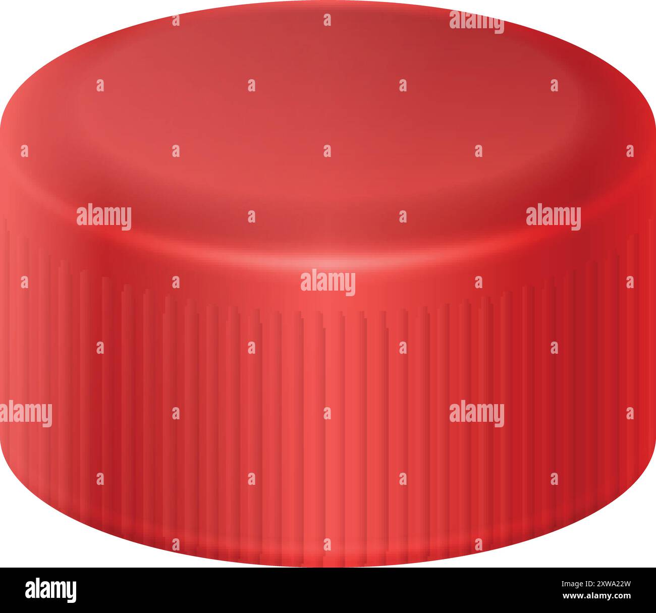 Red plastic lid mockup. Realistic round cap Stock Vector Image & Art ...