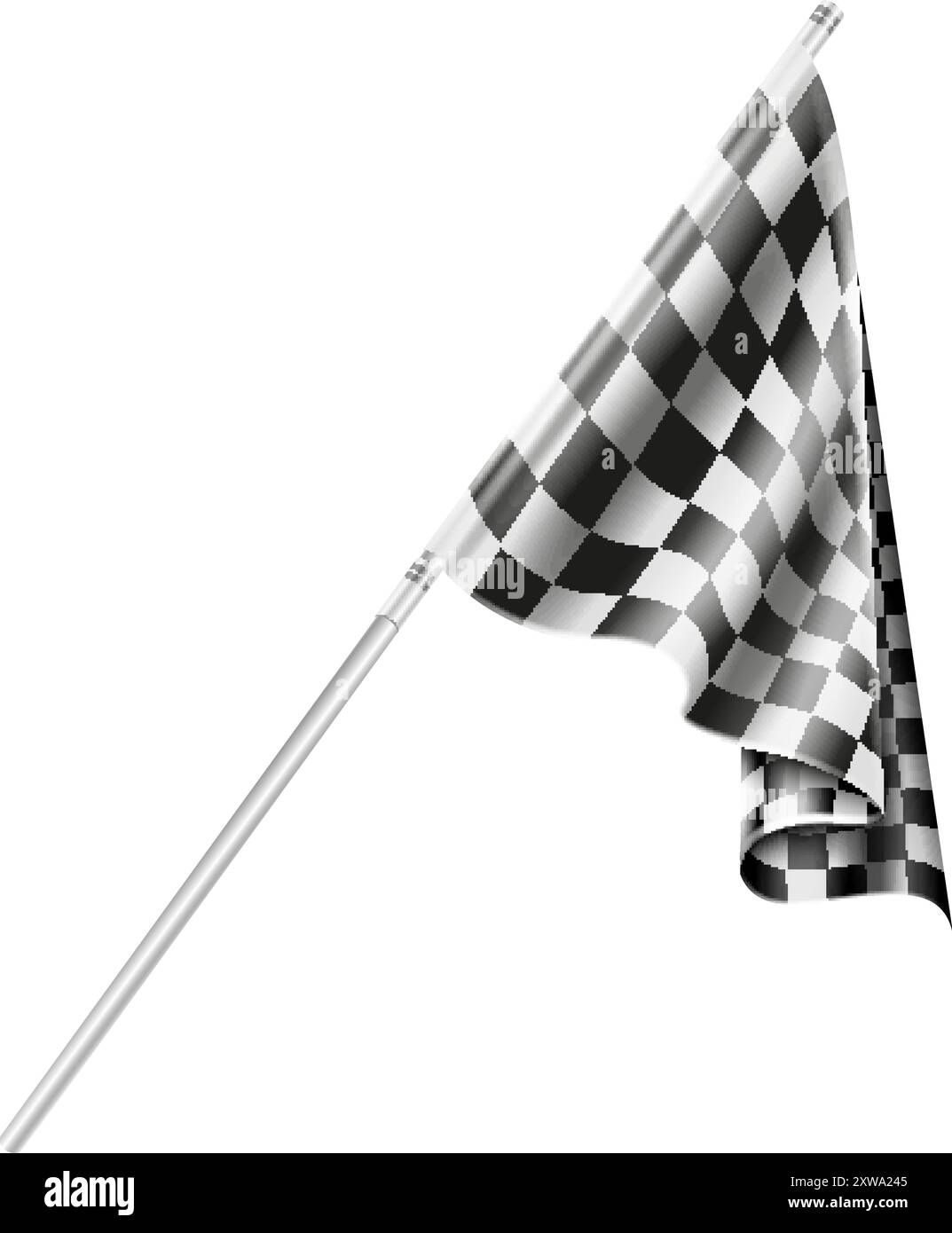 Checkered Flag Realistic Realistic Hanging Checkered Finish Flag.