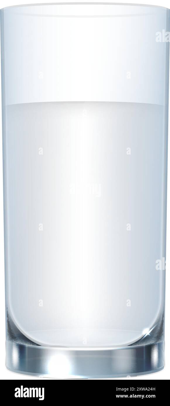 Realistic bottle glass milk cow hi-res stock photography and images - Alamy