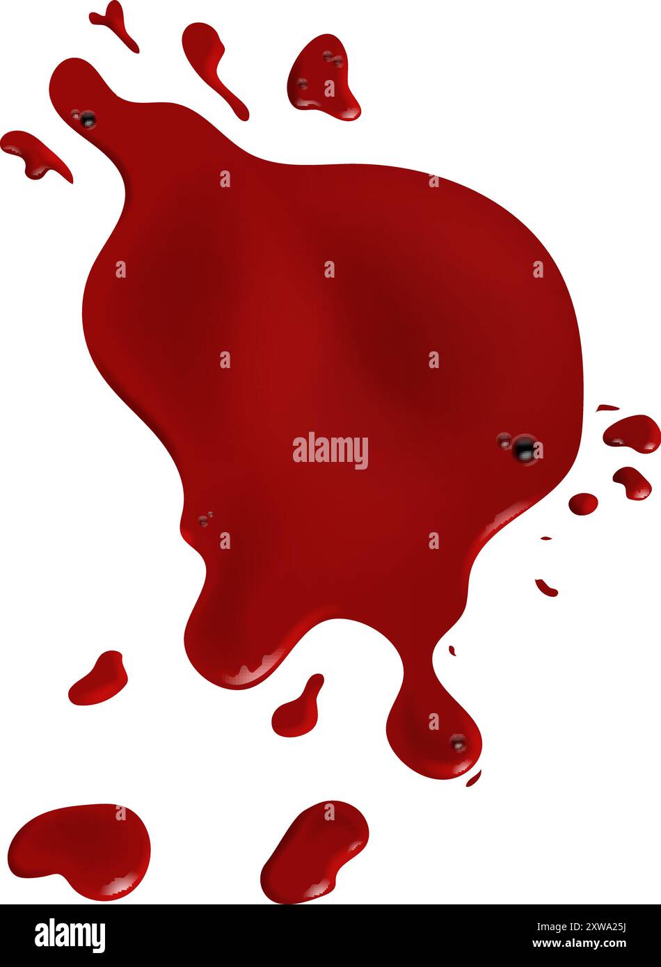 Red paint blob. Blood drops. Realistic splash Stock Vector Image & Art ...