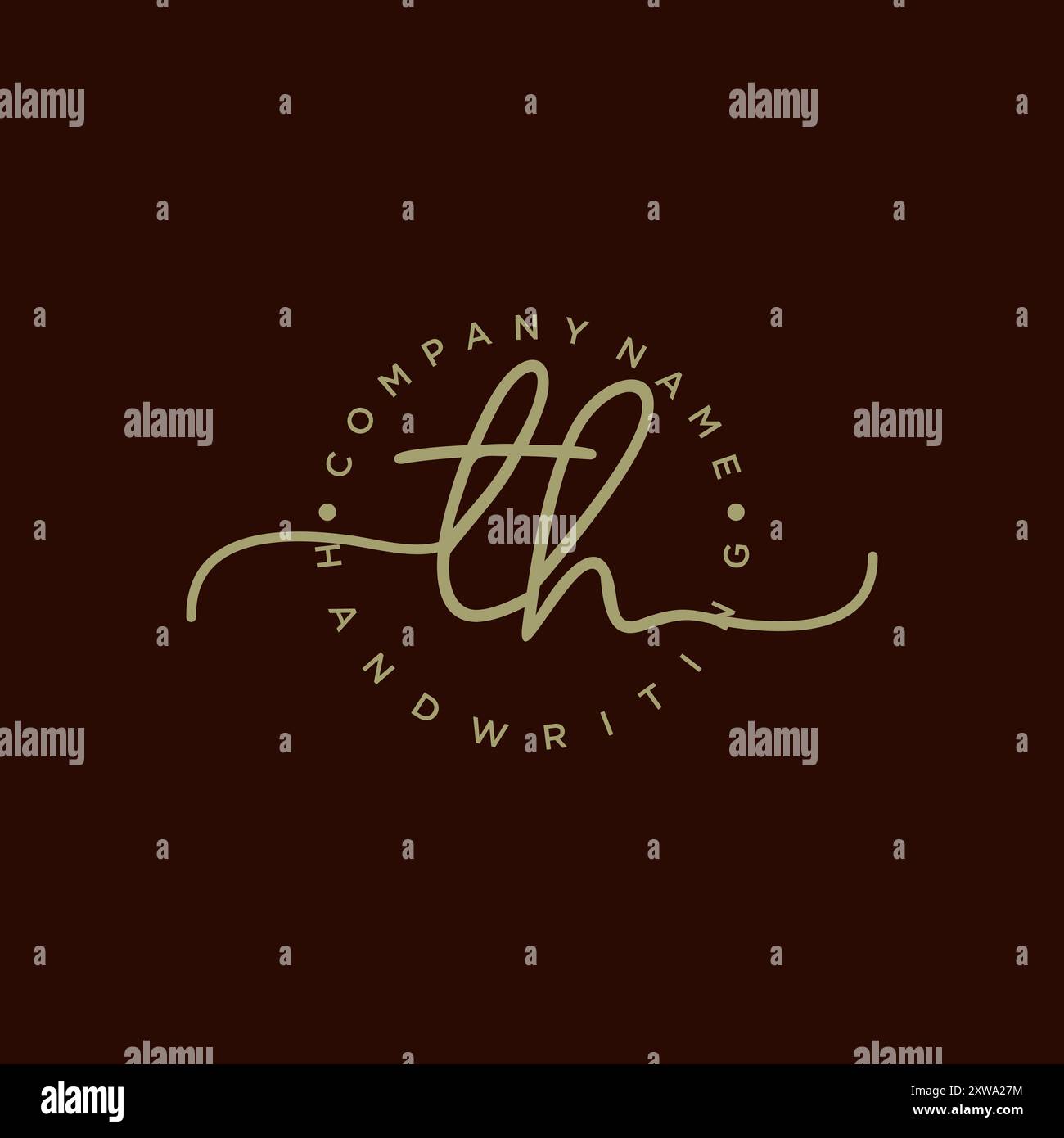 TH Initial Handwriting Logo Stock Vector Image & Art - Alamy