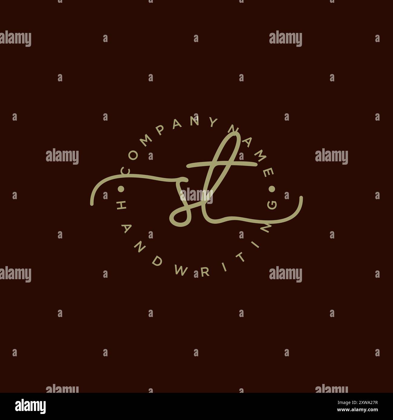 ST Initial Handwriting Logo Stock Vector Image & Art - Alamy