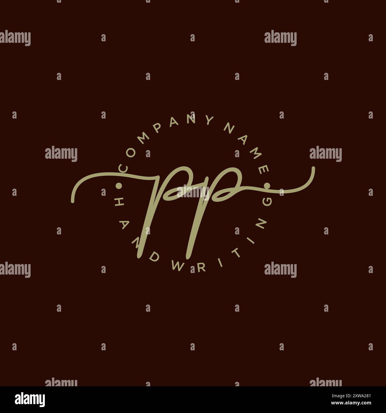 PP Initial Handwriting Logo Stock Vector Image & Art - Alamy