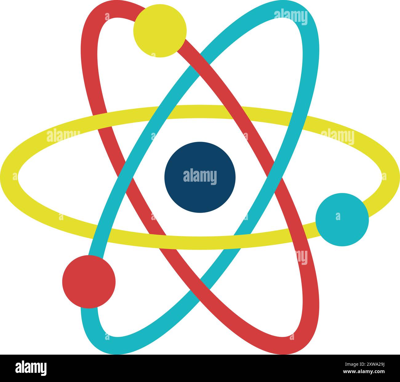 Nuclear model color icon. Atom science symbol Stock Vector Image & Art ...