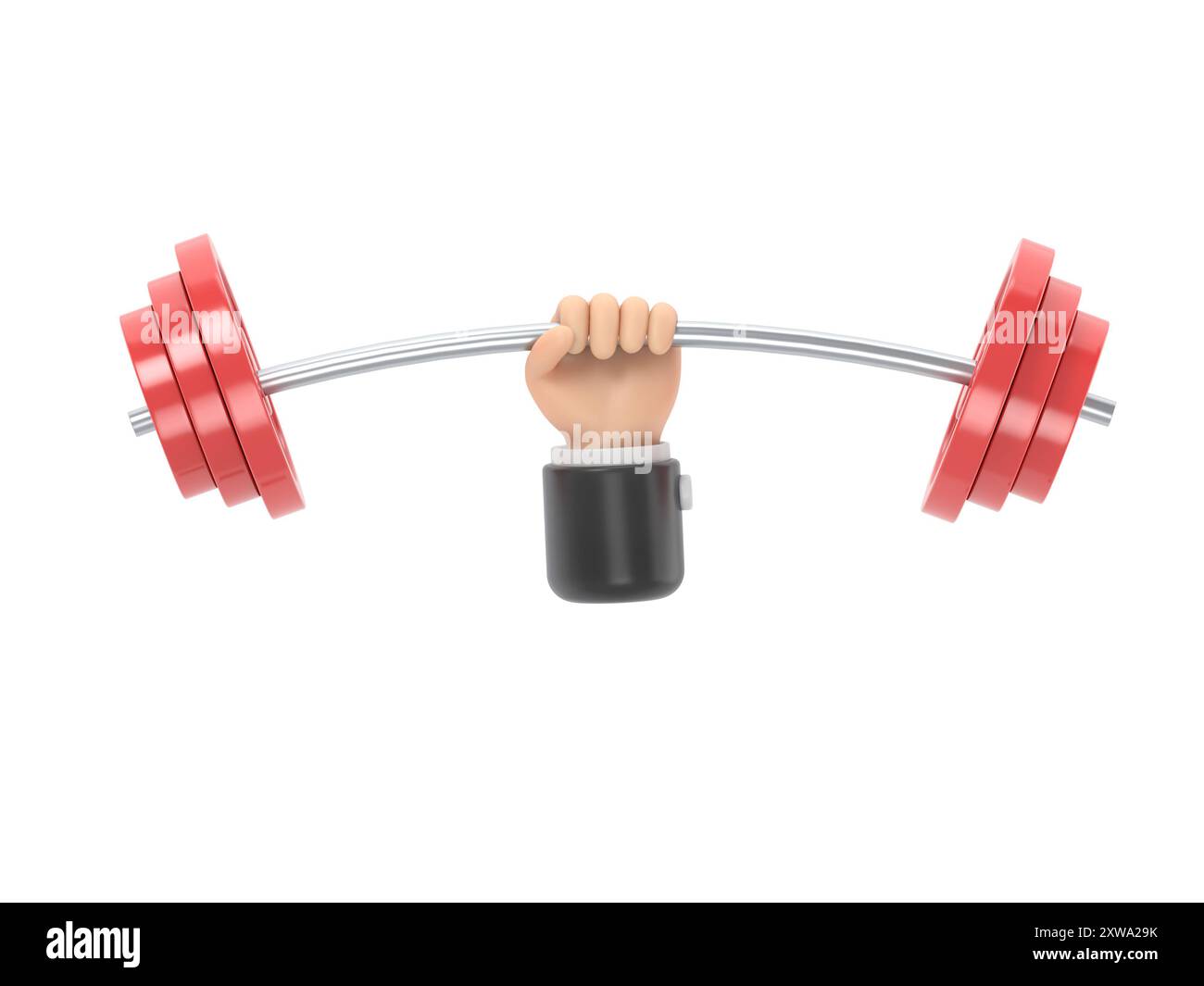 Cartoon man holding dumbbell design hi-res stock photography and images ...