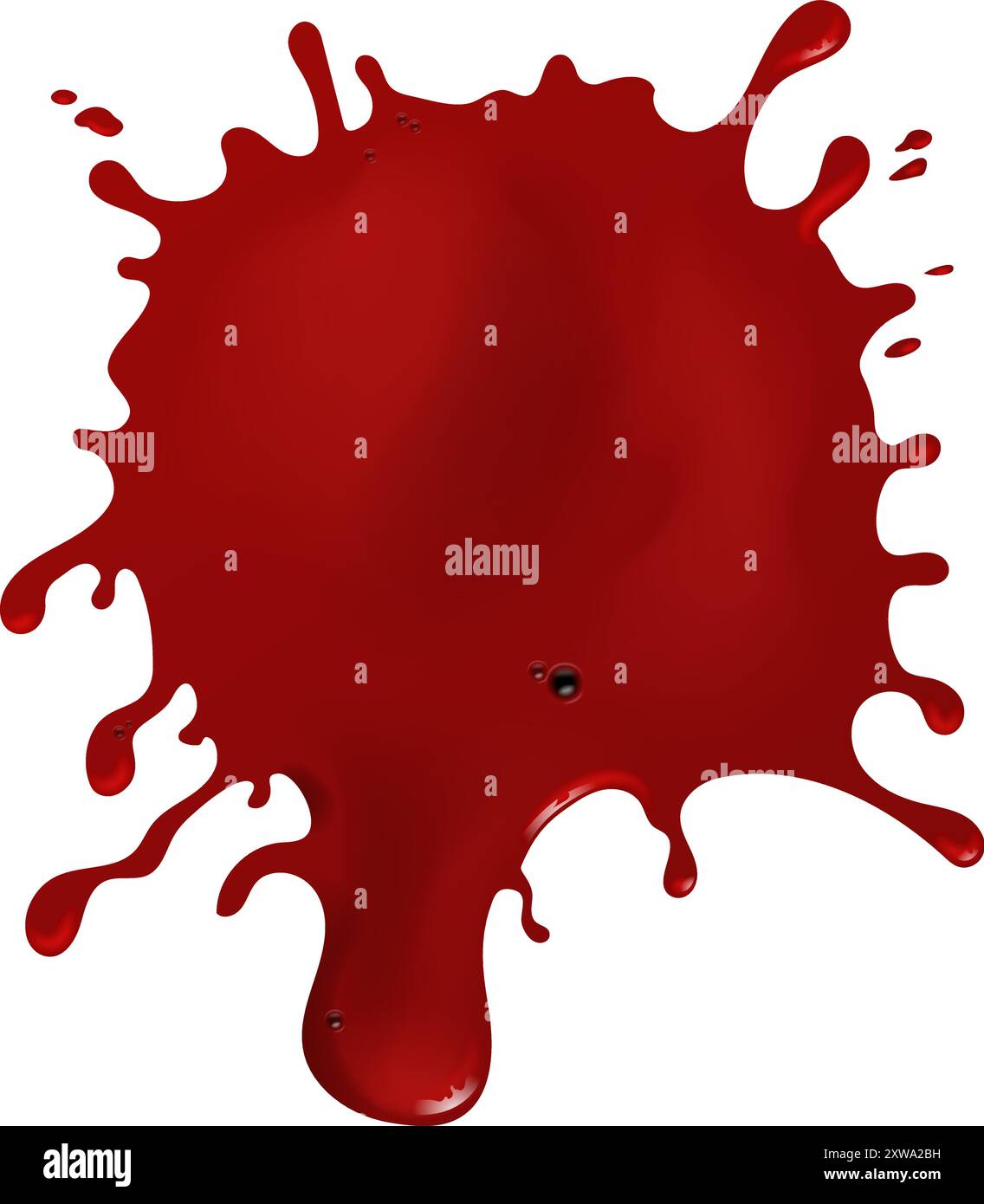 Realistic blood splash. Red paint splatter drops Stock Vector Image ...