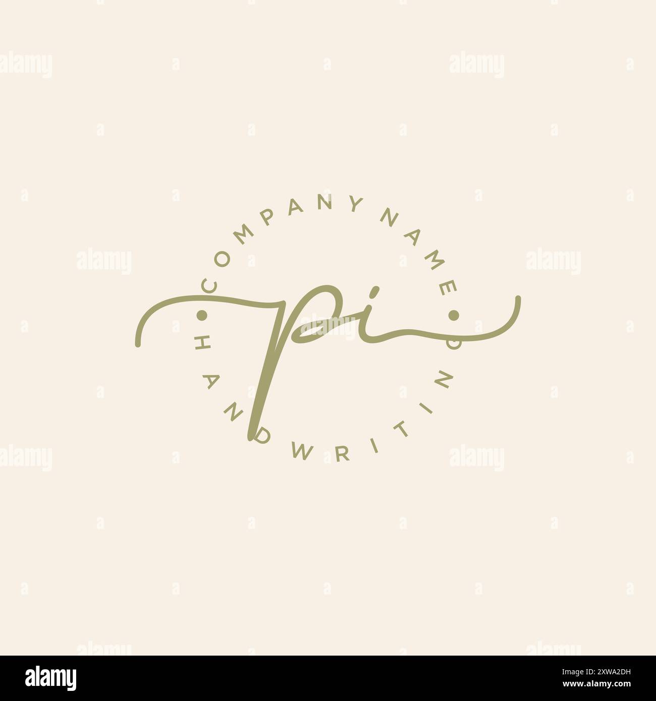 PI Initial Handwriting Logo Stock Vector Image & Art - Alamy