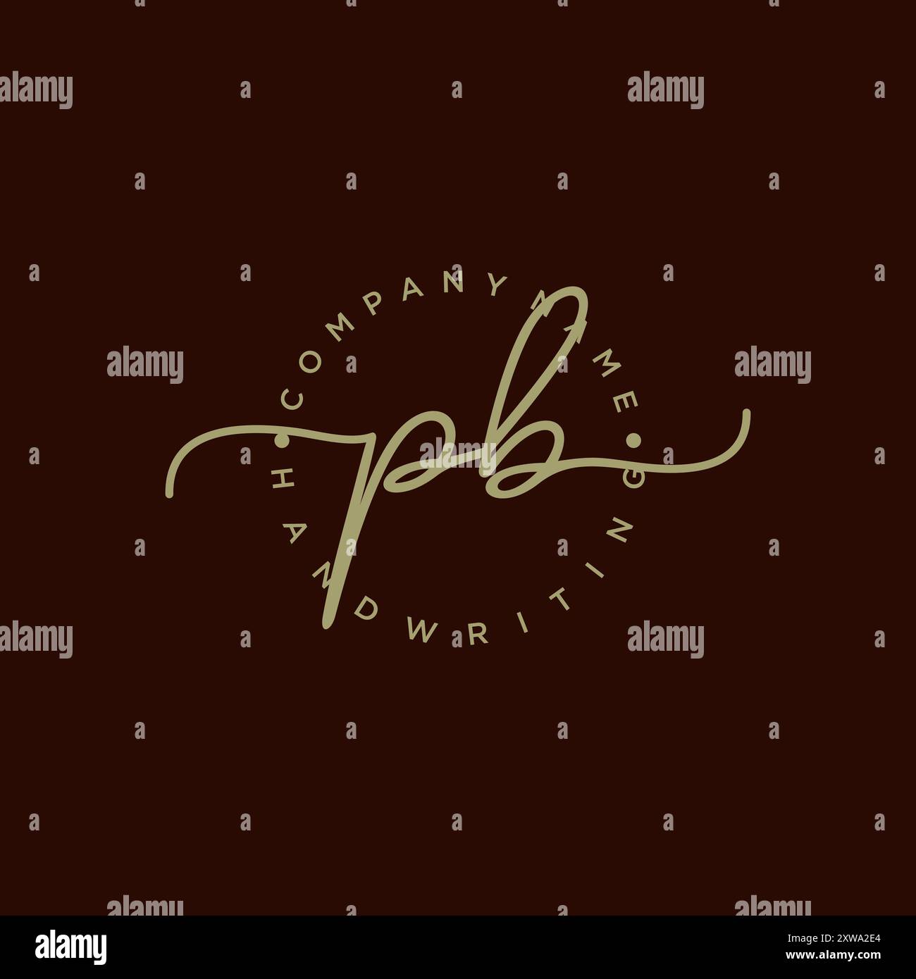 PB Initial Handwriting Logo Stock Vector Image & Art - Alamy