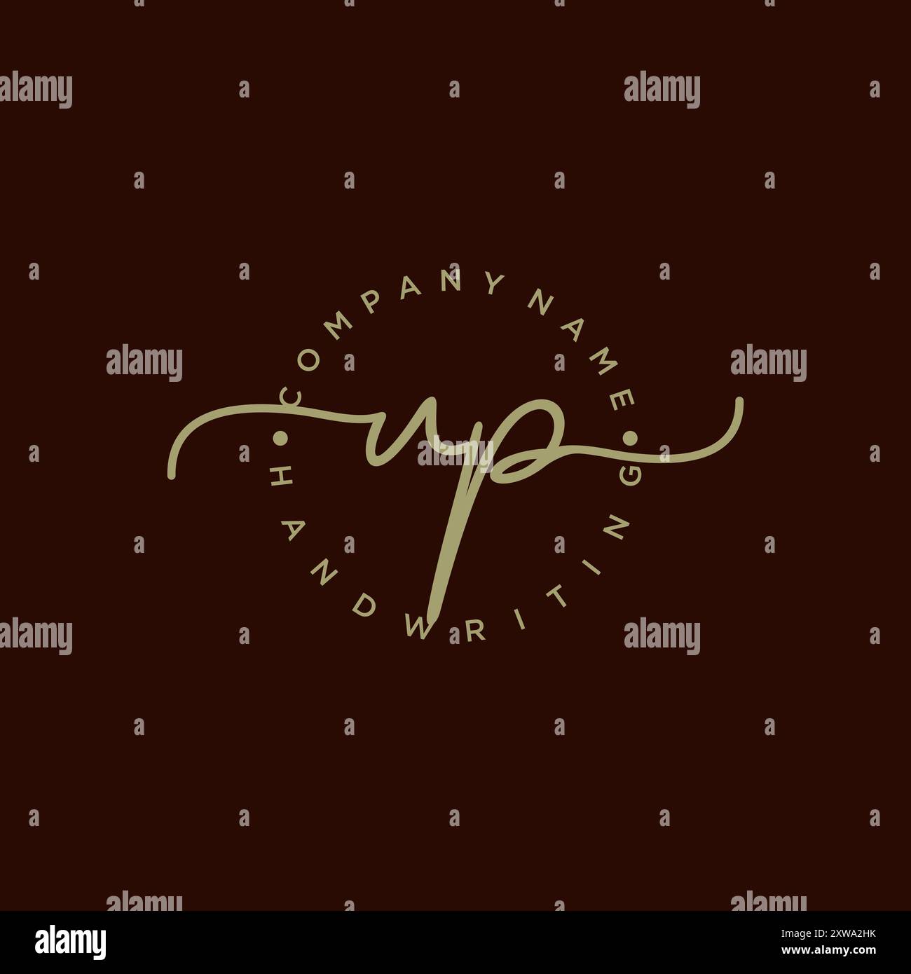 Up initial handwriting logo Stock Vector Images - Alamy