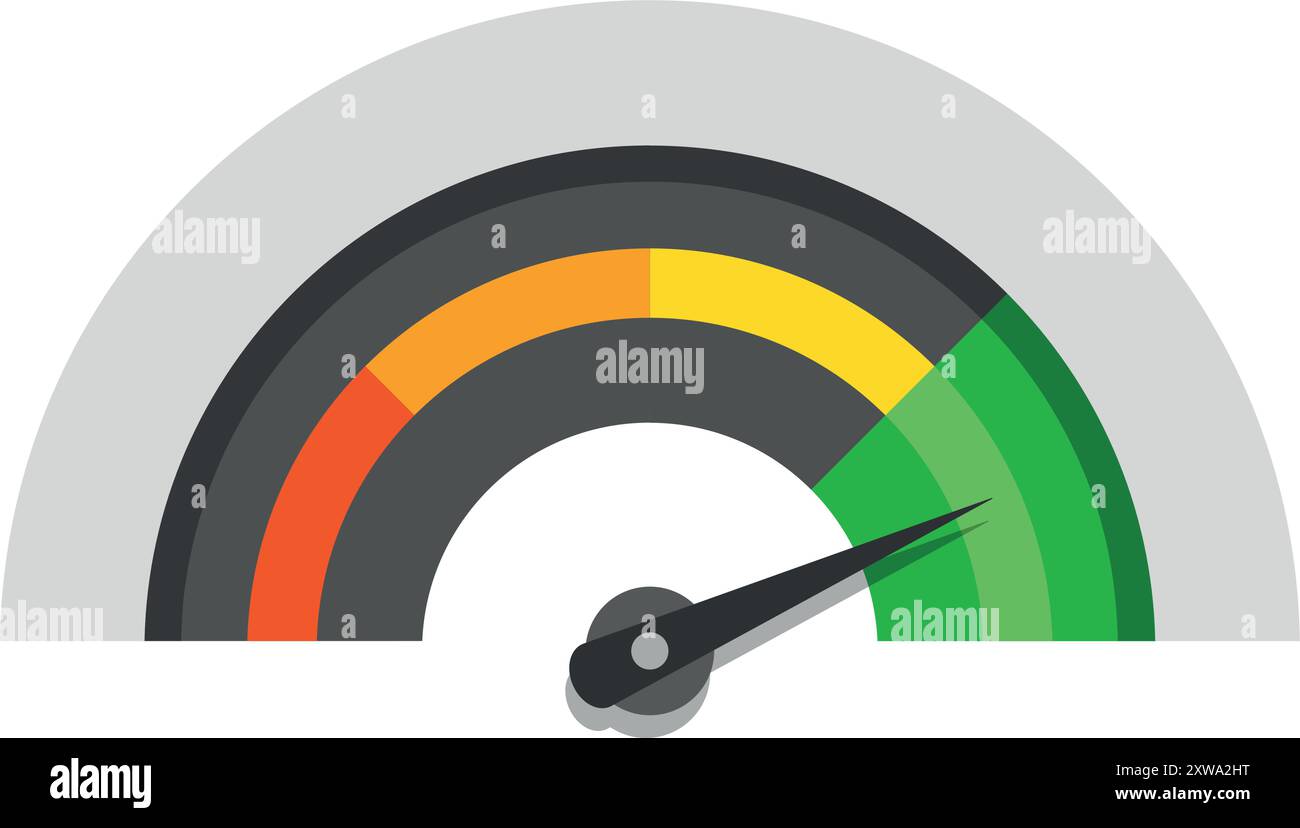 Dashboard indicator. Arrow gauge. Color measure meter Stock Vector ...