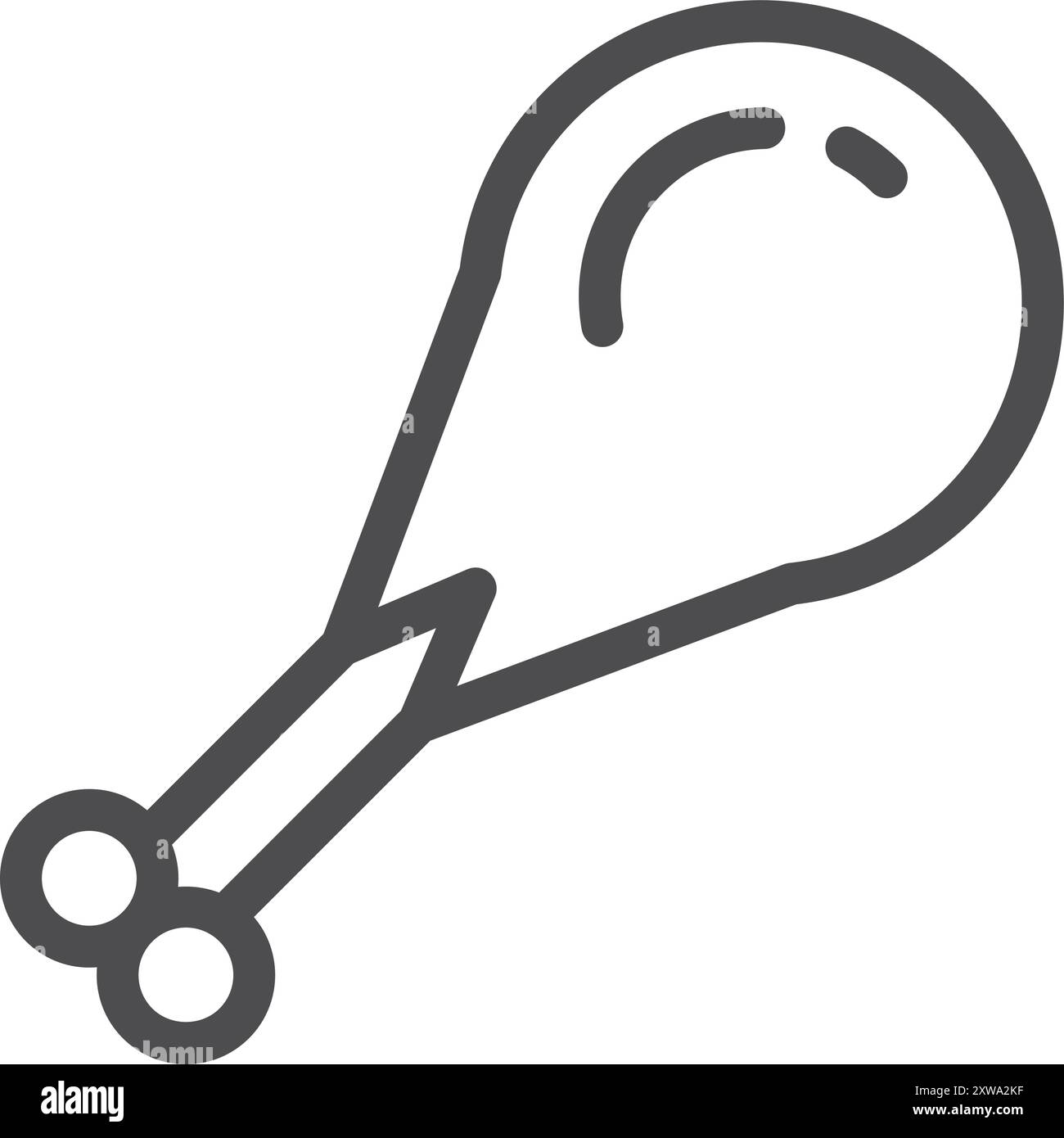 Chicken leg line icon. Bird meat symbol Stock Vector Image & Art - Alamy