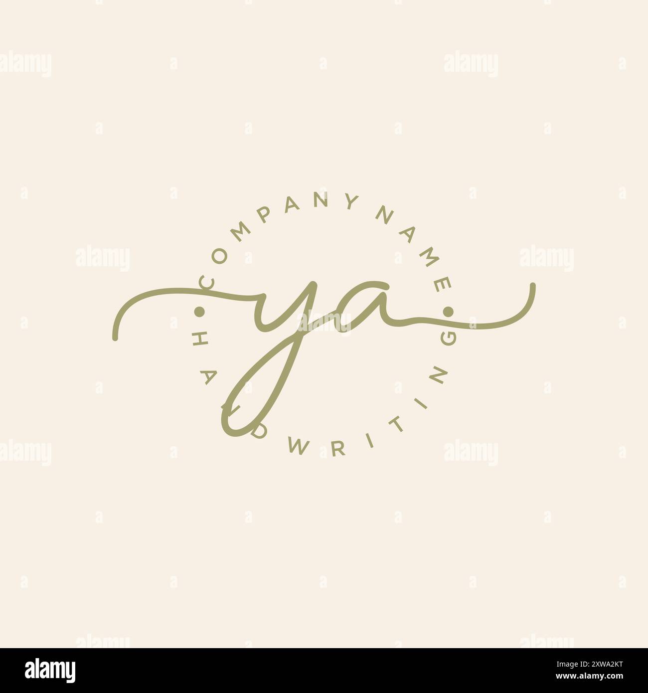 YA Initial Handwriting Logo Stock Vector Image & Art - Alamy