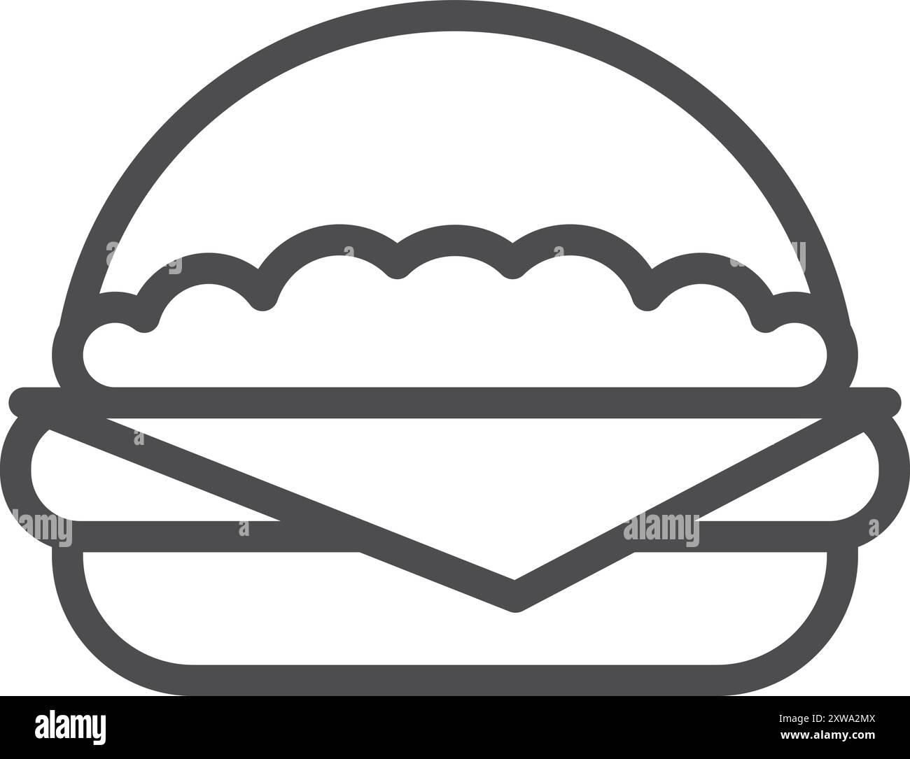 Burger line icon. Fast food. Cheeseburger symbol Stock Vector Image ...