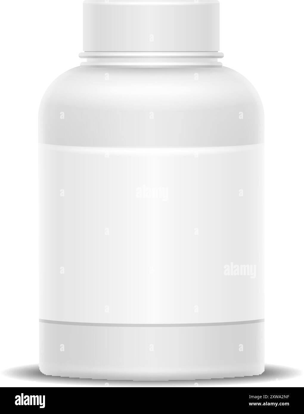 Realistic drug bottle mockup. Plastic pill container Stock Vector Image ...