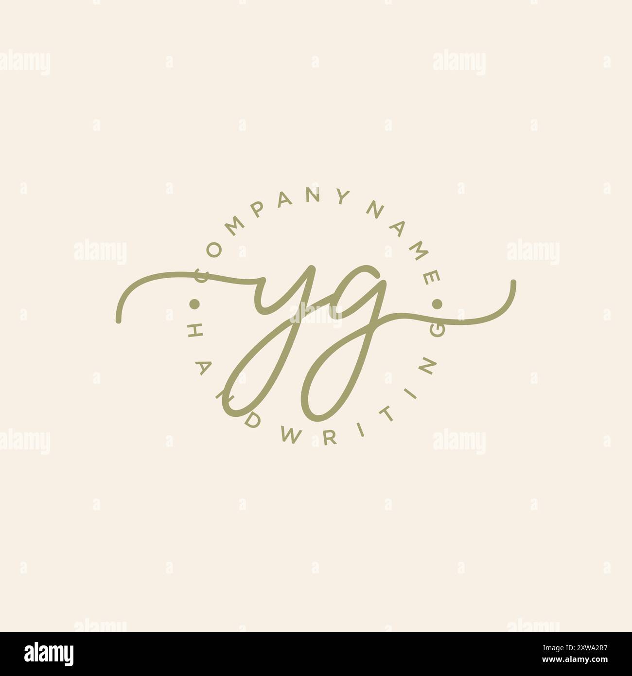 YG Initial Handwriting Logo Stock Vector Image & Art - Alamy