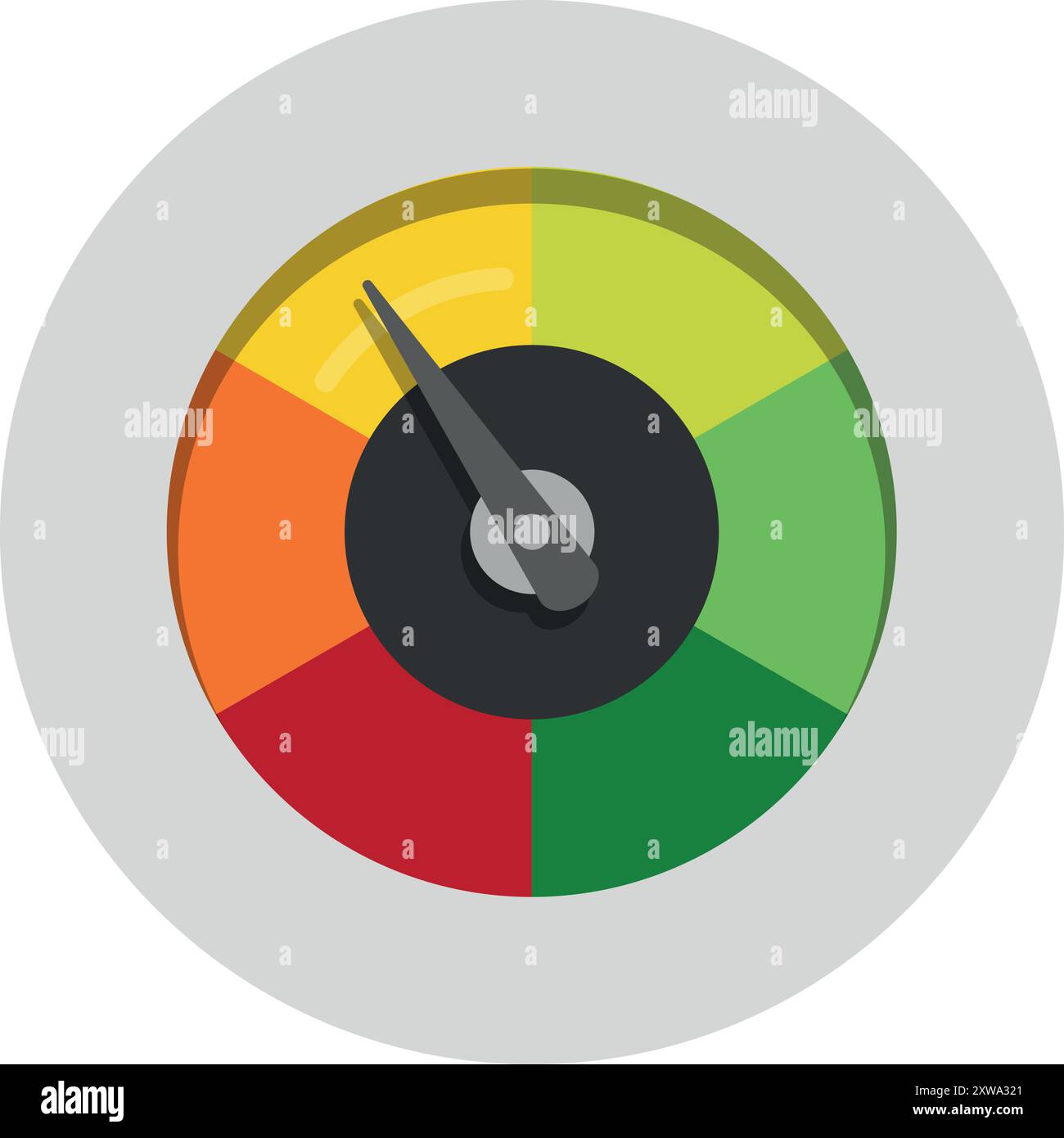 Round gauge. Control panel indicator. Color meter Stock Vector Image ...