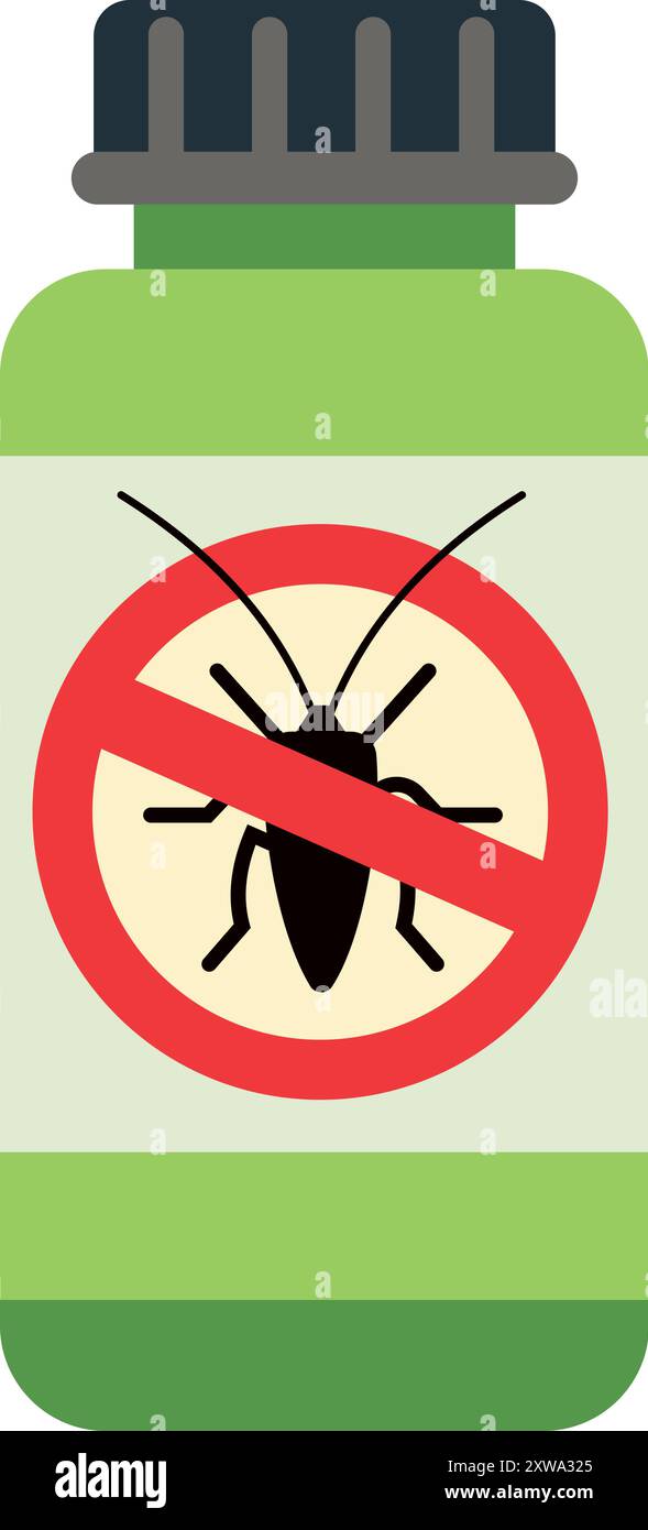 Insect poison bottle color icon. Pest control chemical Stock Vector ...