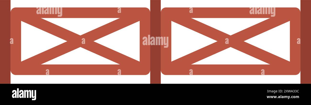 Farm barrier color icon. Countryside wooden fence Stock Vector Image ...