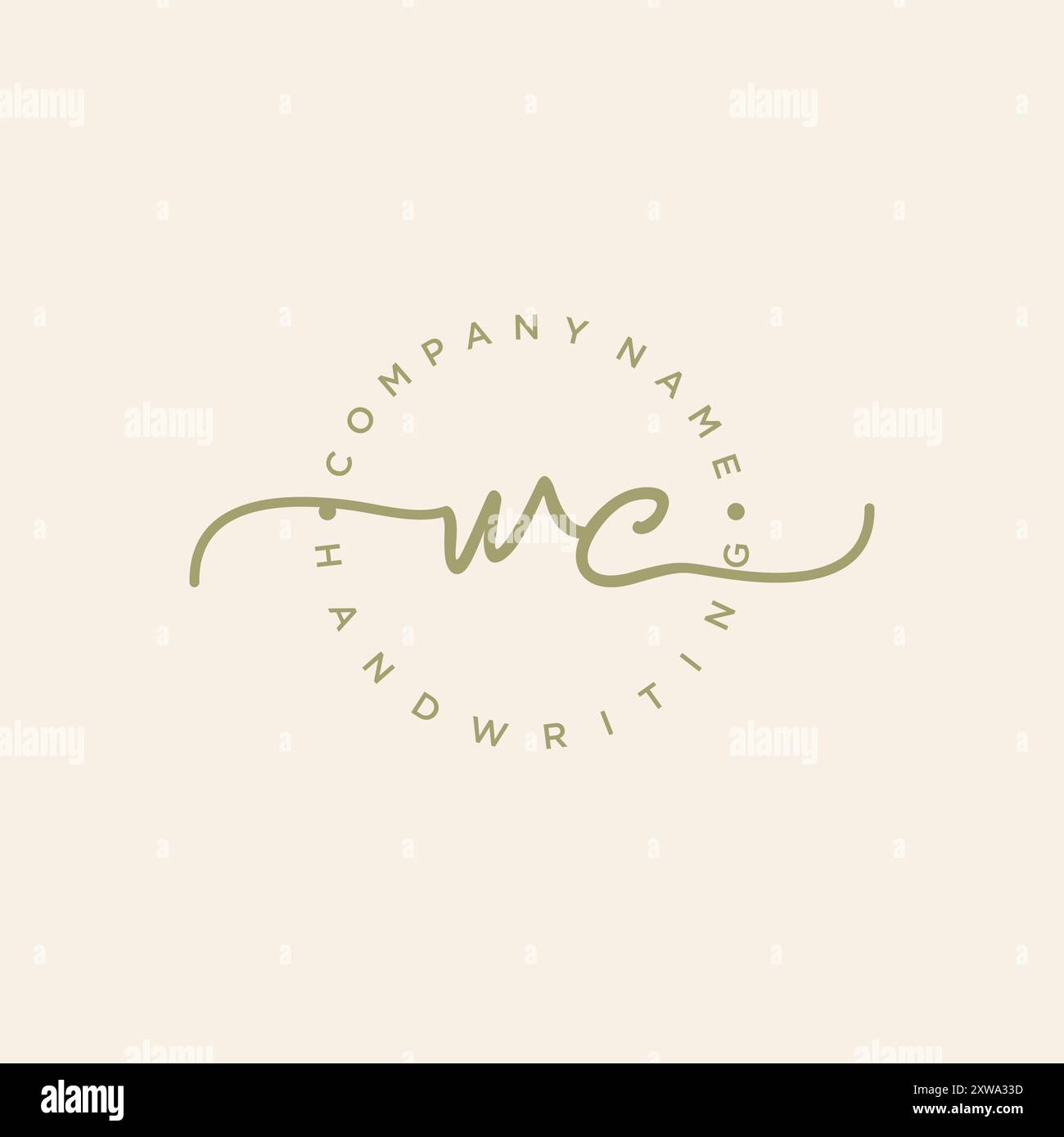 WC Initial Handwriting Logo Stock Vector Image & Art - Alamy