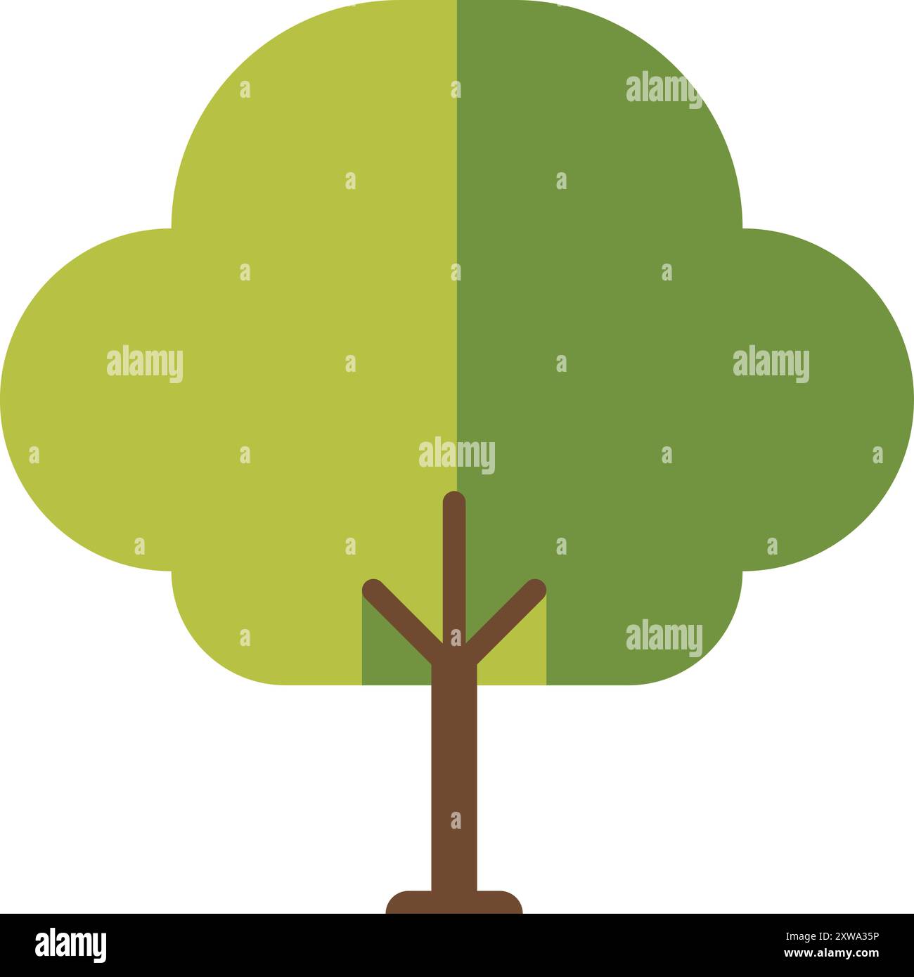 Summer tree flat icon. Green forest plant Stock Vector Image & Art - Alamy