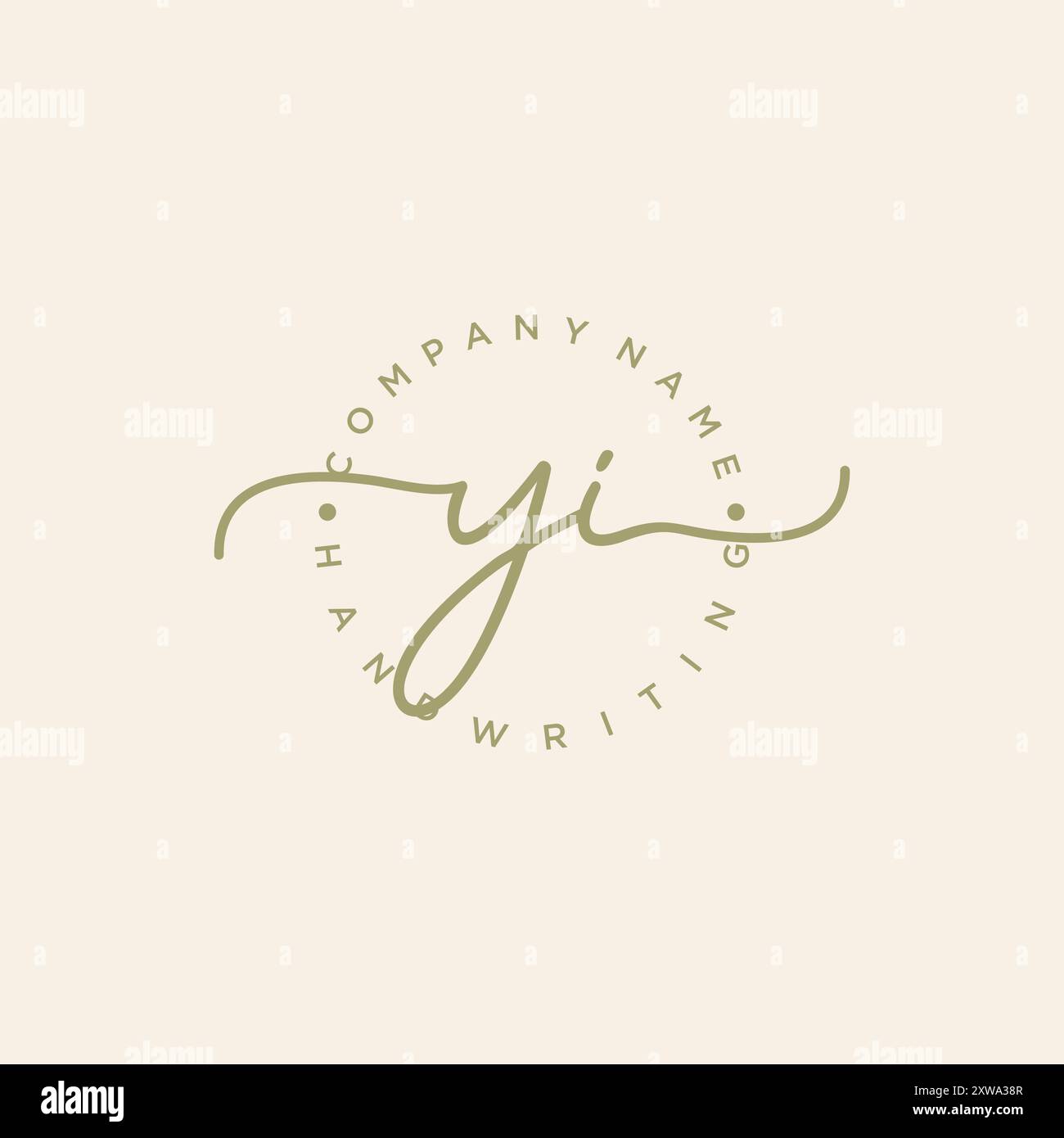 Initial yi logo hi-res stock photography and images - Alamy
