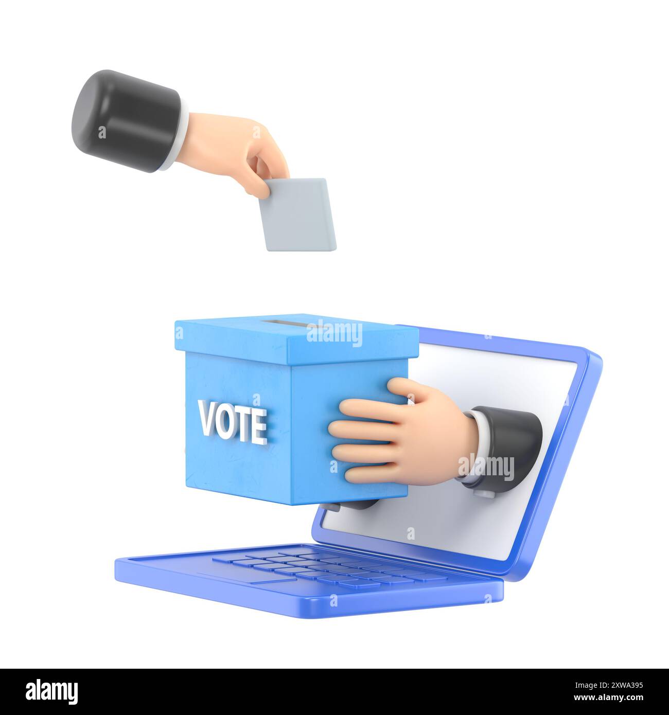 Hand voter putting vote Cut Out Stock Images & Pictures - Alamy