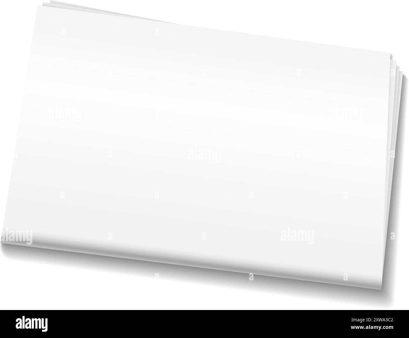 Paper sheet stack. Realistic white blank mockup Stock Vector Image ...