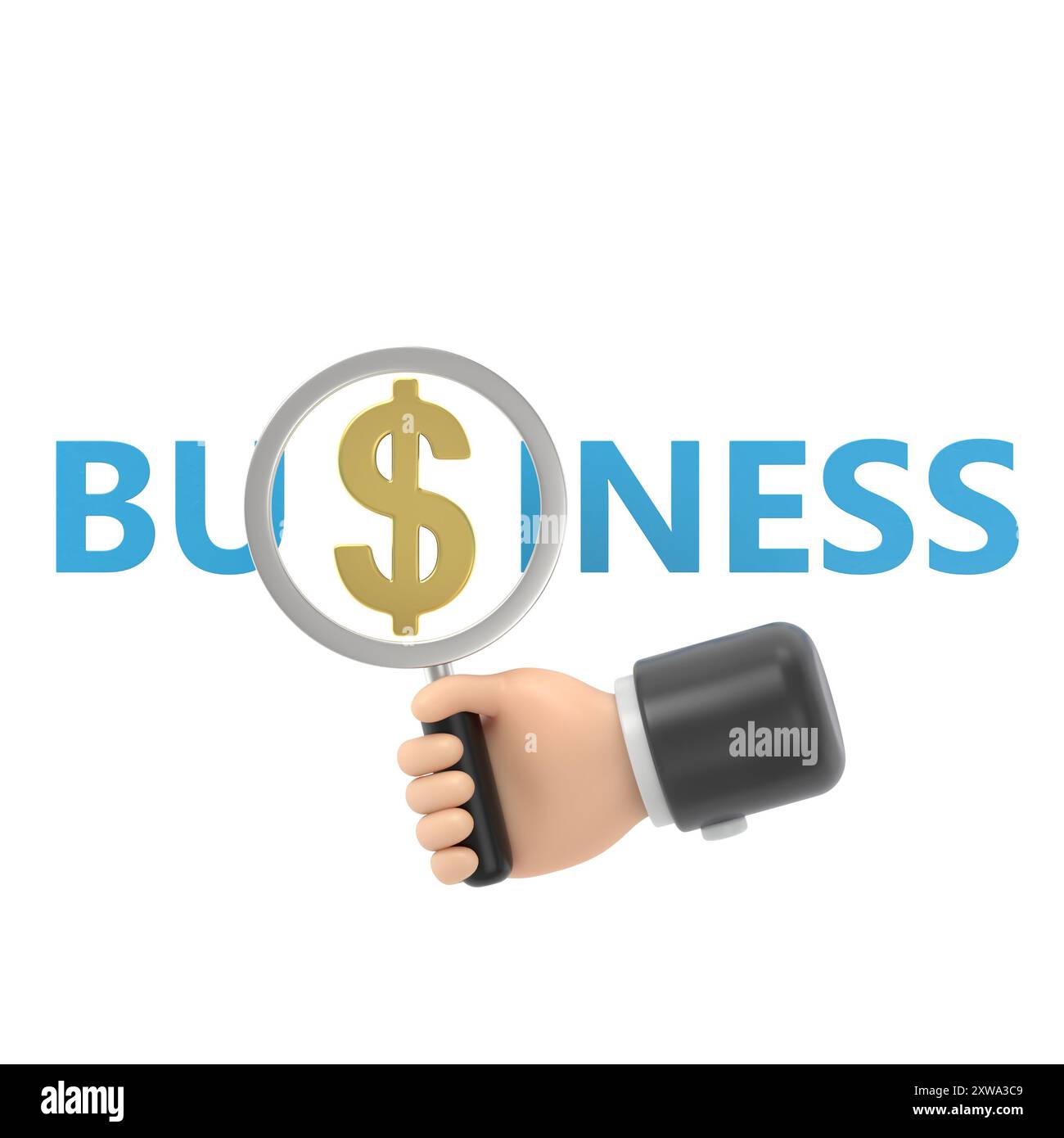 Cartoon Gesture Icon Mockup.Focus profit concept - Hand searching ...