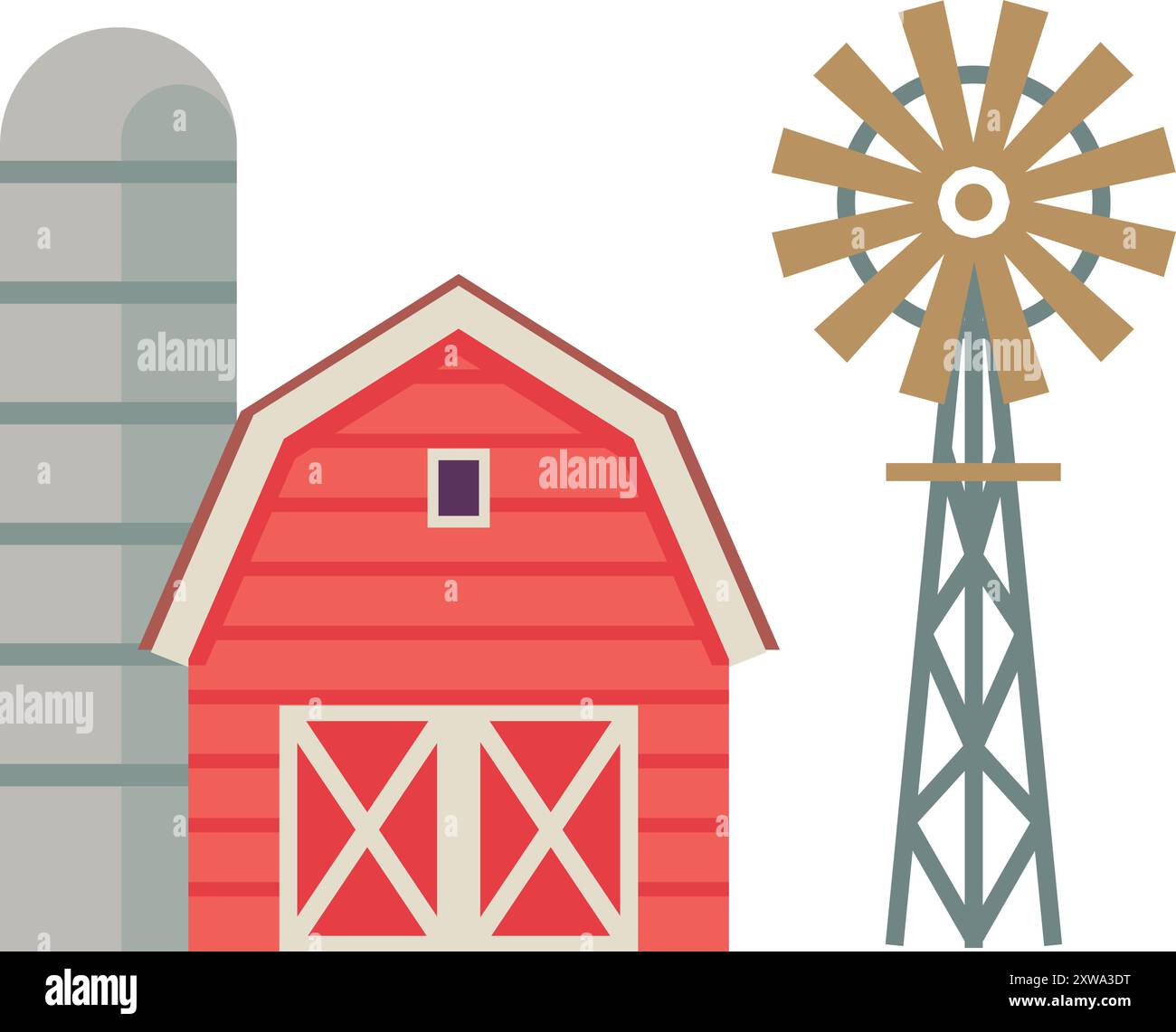 Agriculture farming silo storage Stock Vector Images - Alamy