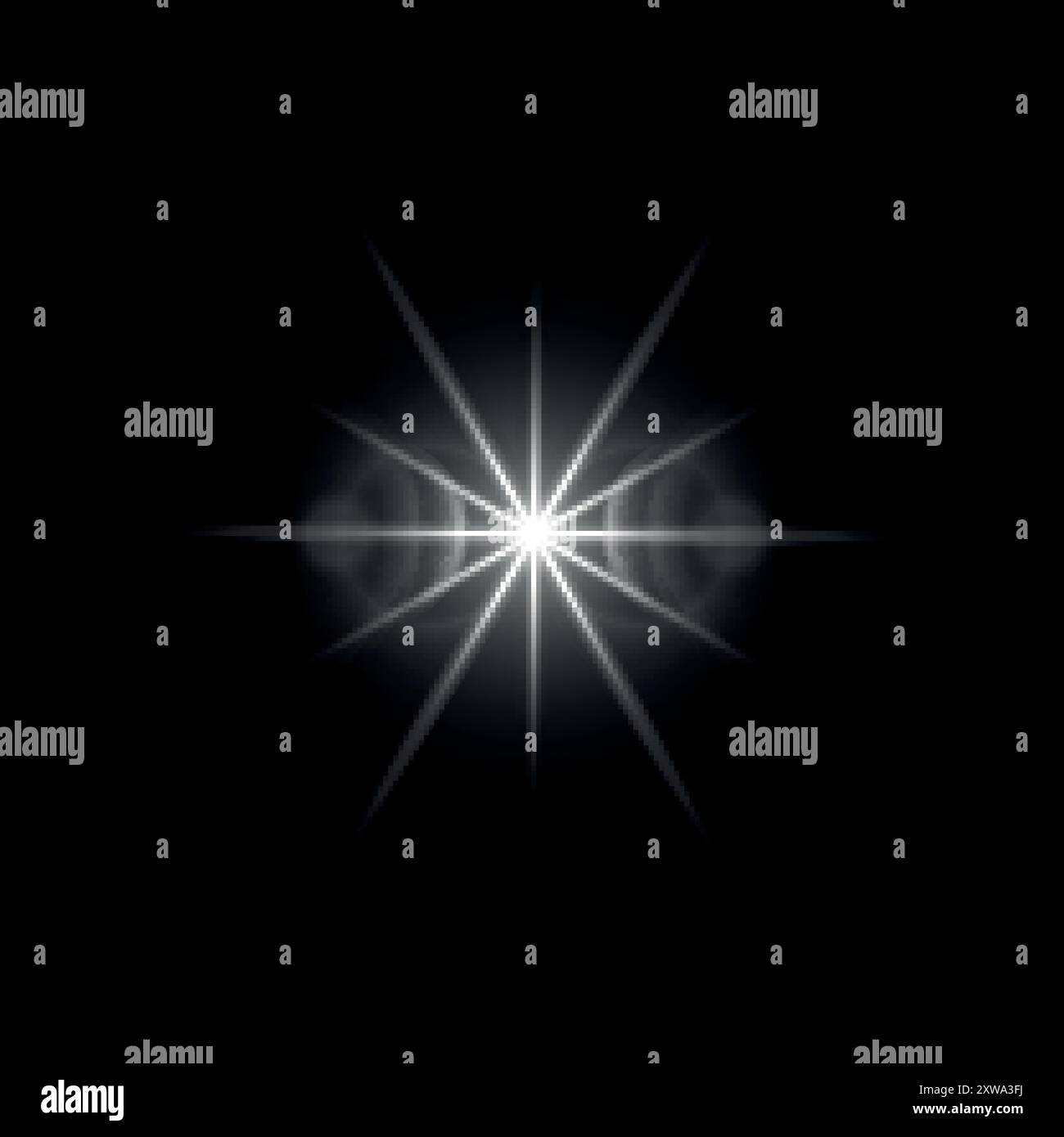 Star burst realistic flash effect with white glow Stock Vector Image & Art - Alamy