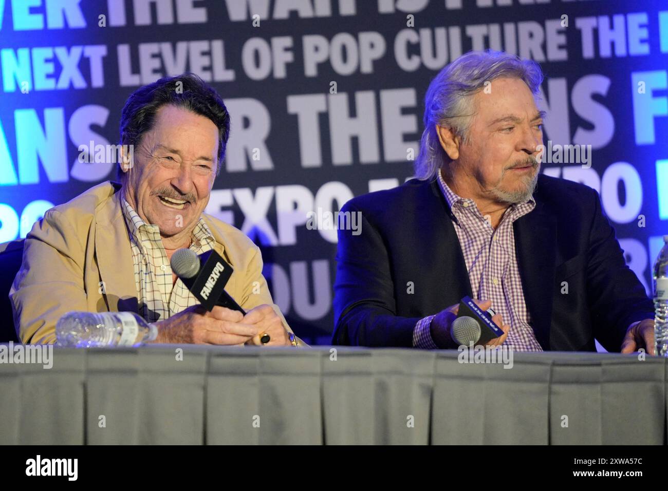 Peter Cullen, left, and Frank Welker are seen at the Comic-Con Fan Expo ...