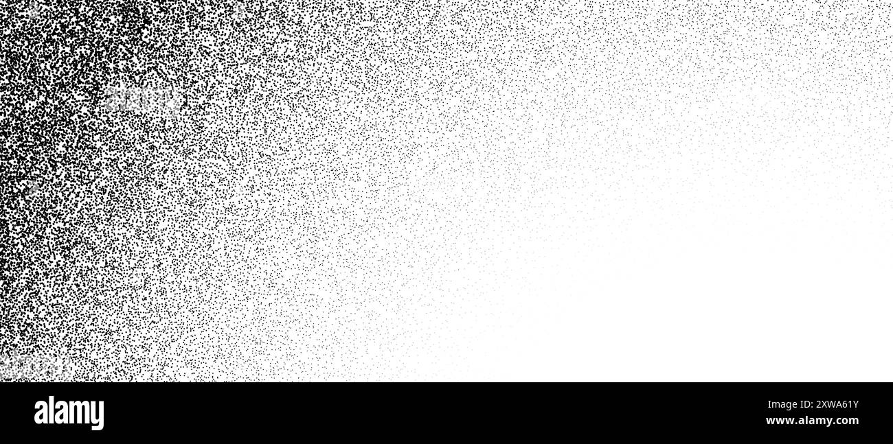 Black stippled gradient texture. Grunge dotted noise background. Black ...