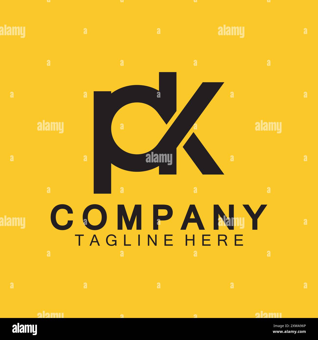 Initial Letter PK Logo Design Vector Template Stock Vector Image & Art ...