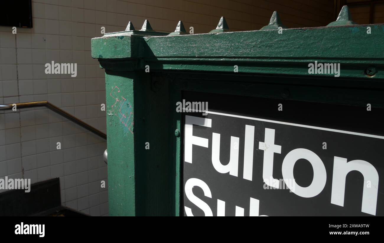 Fulton street subway station entrance hi-res stock photography and ...