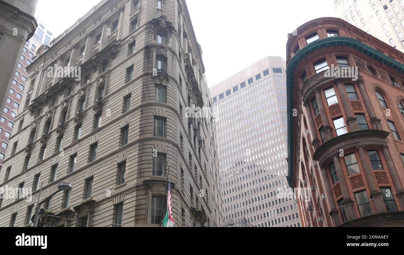 New York City Lower Manhattan, Downtown Financial District architecture ...