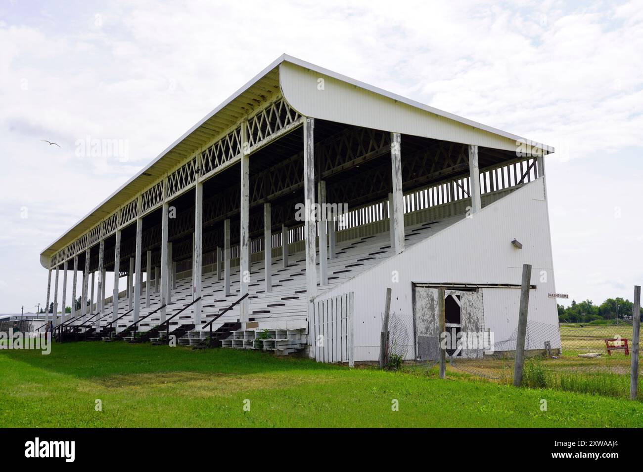 Empty fair ground grandstand Stock Photo - Alamy
