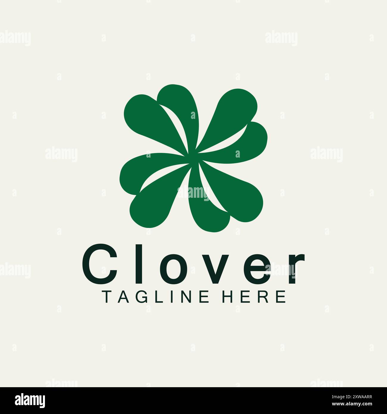 Clover leaf icon logo hi-res stock photography and images - Alamy