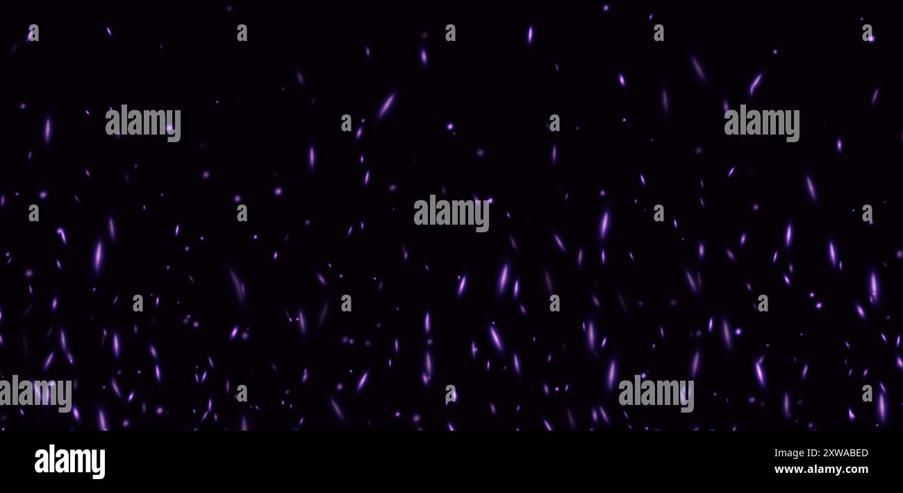 Purple fire sparks, abstract glowing embers, heat sparkles, flying ...