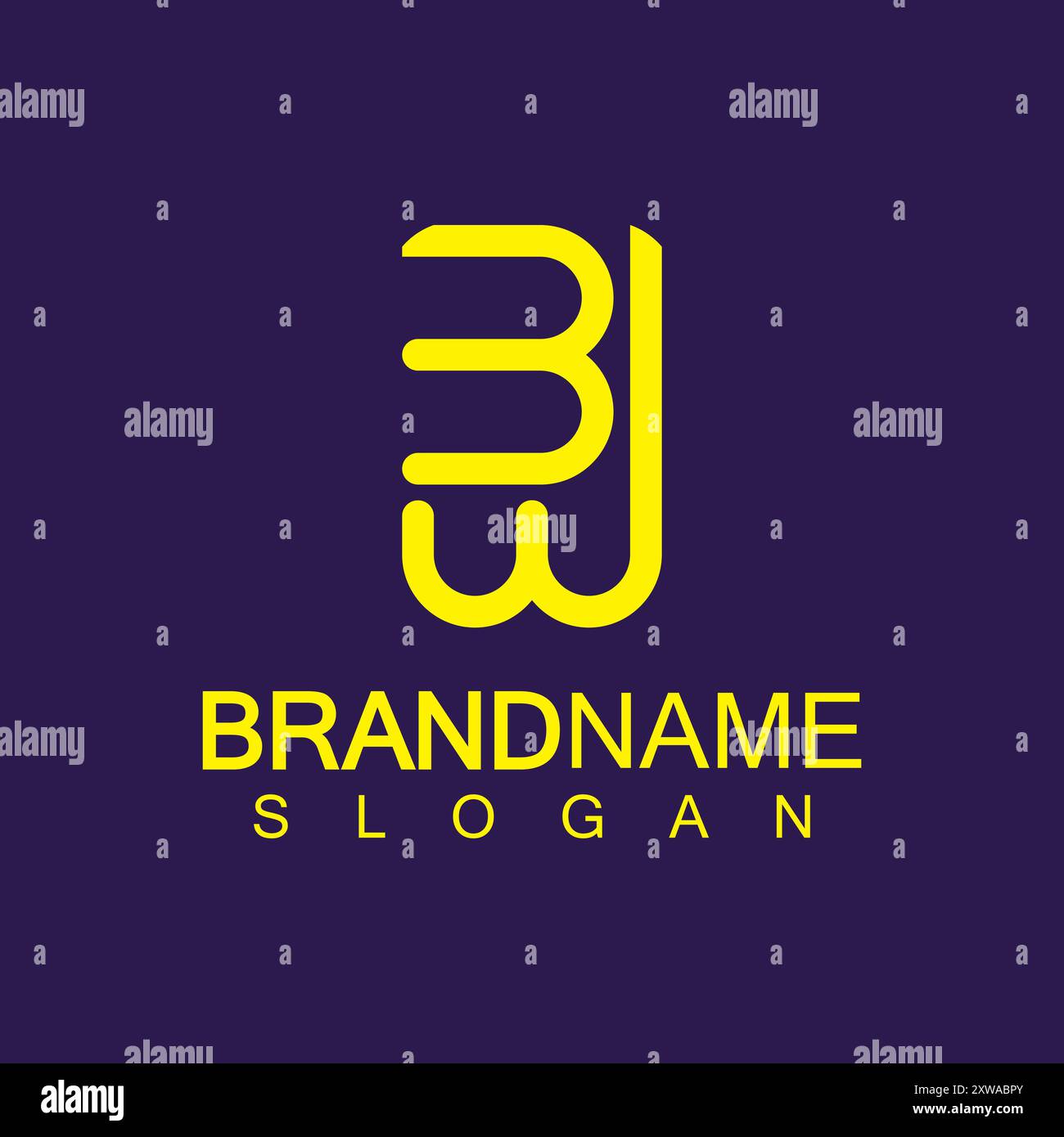 Letter bw logo Stock Vector Images - Alamy