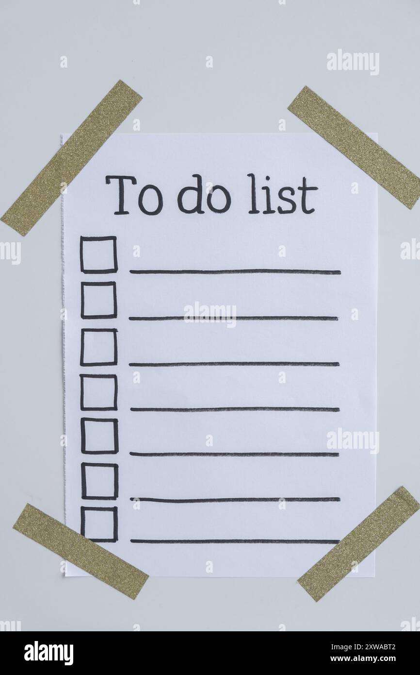 Motivational paper note TO DO LIST. Goals setting concept. Strategy for ...