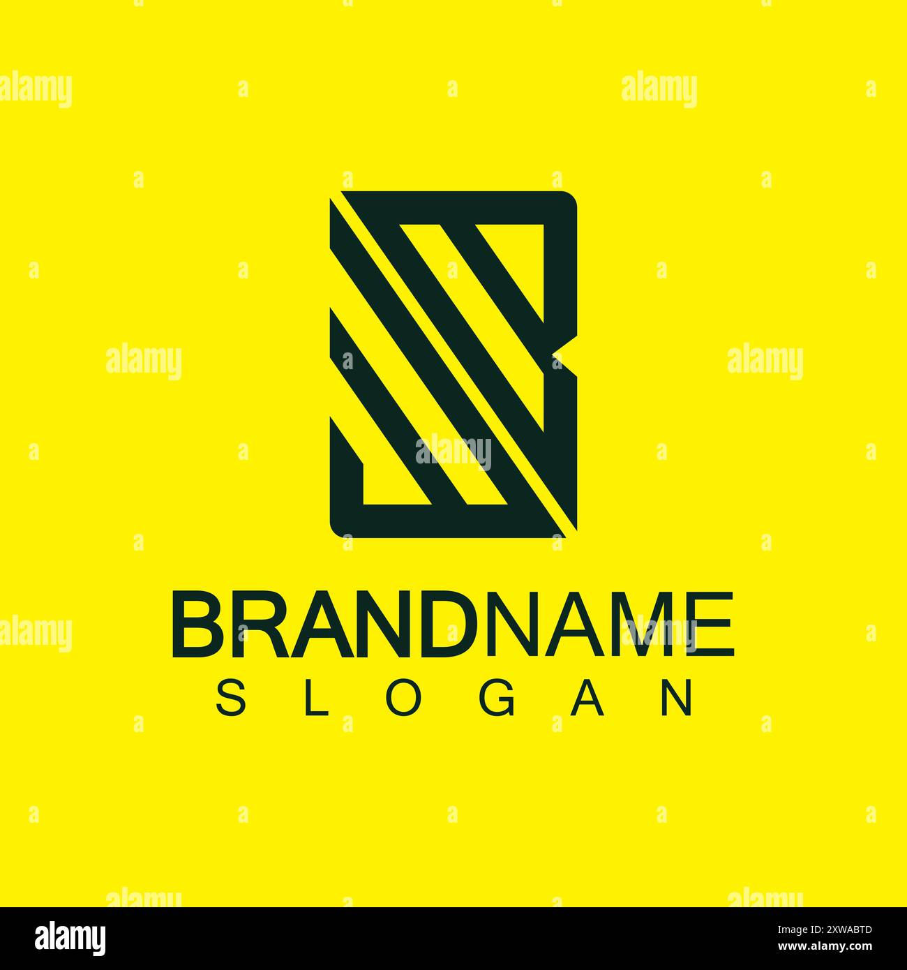 Alphabet Letters BW or WB logo design template Stock Vector Image & Art ...