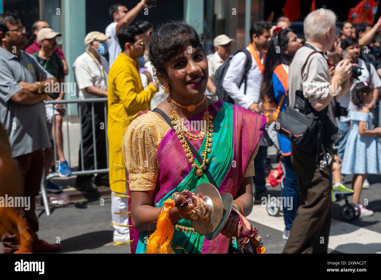 New York, United States. 18th Aug, 2024. Participants wearing ...