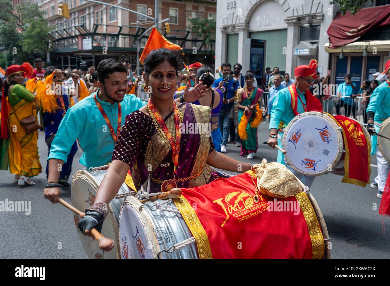 New York, United States. 18th Aug, 2024. Participants wearing ...
