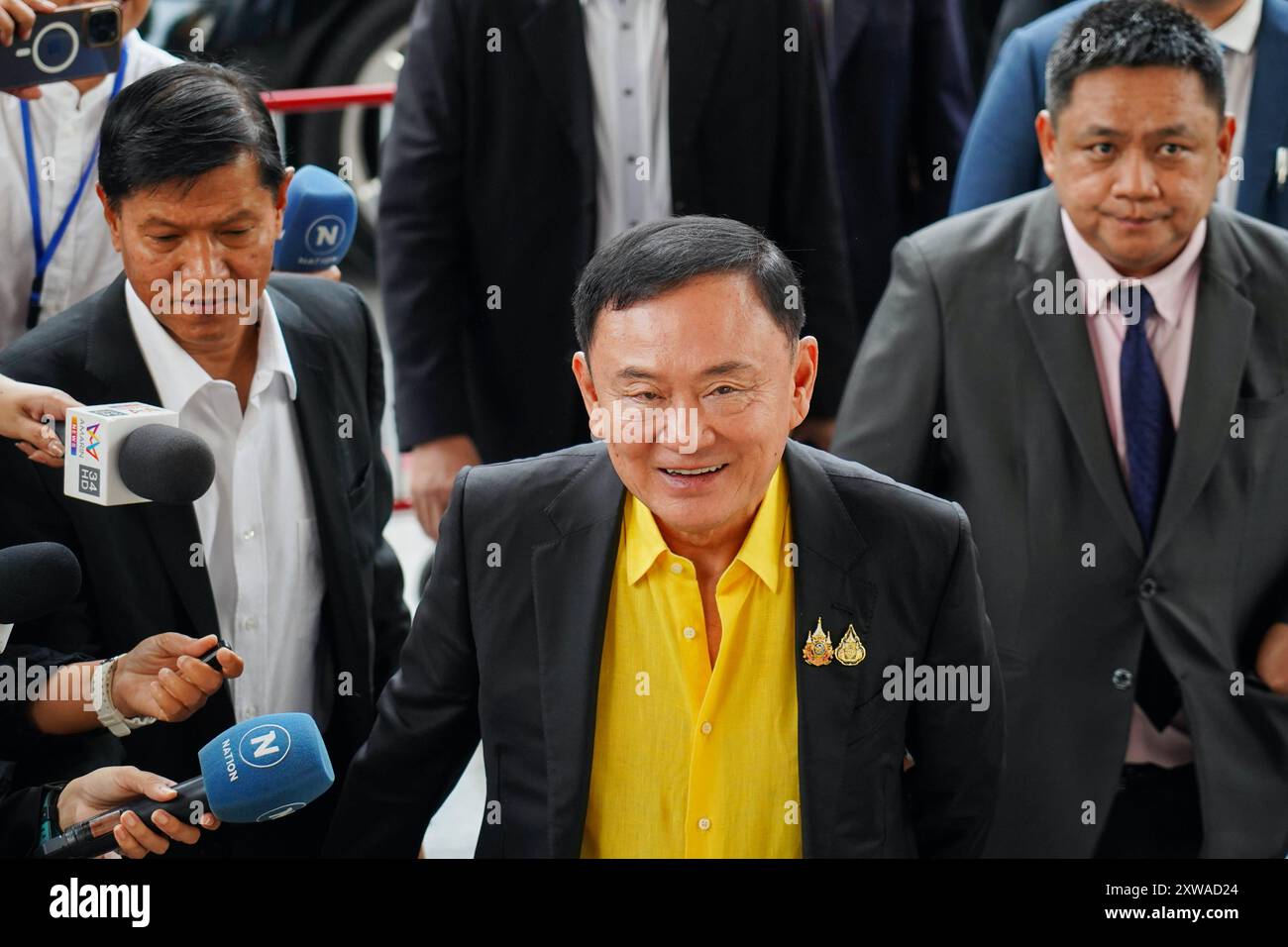 Bangkok, Thailand. 18th Aug, 2024. Former Prime Minister Thaksin Shinawatra attends the criminal ...