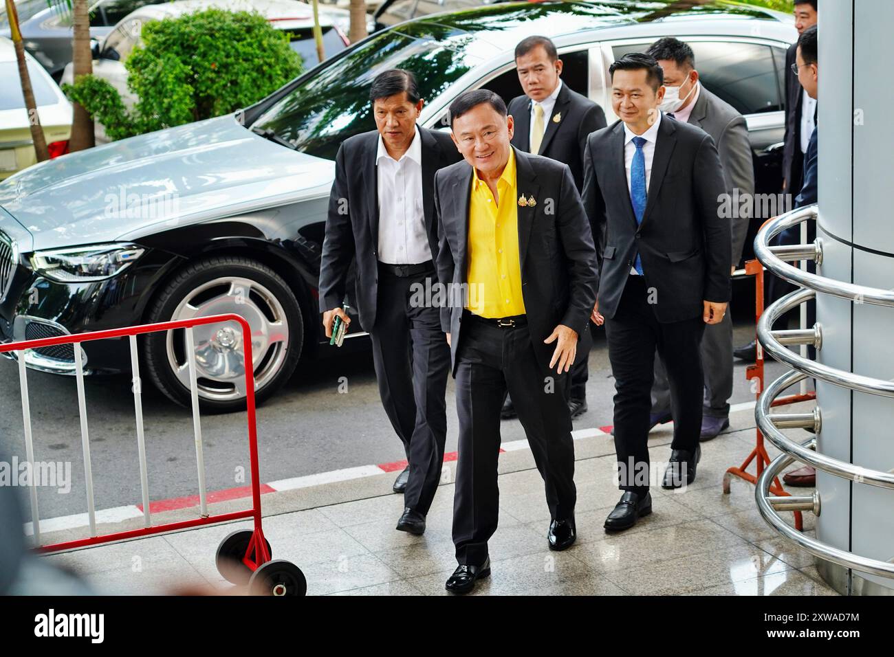 Bangkok, Thailand. 18th Aug, 2024. Former Prime Minister Thaksin Shinawatra attends the criminal ...