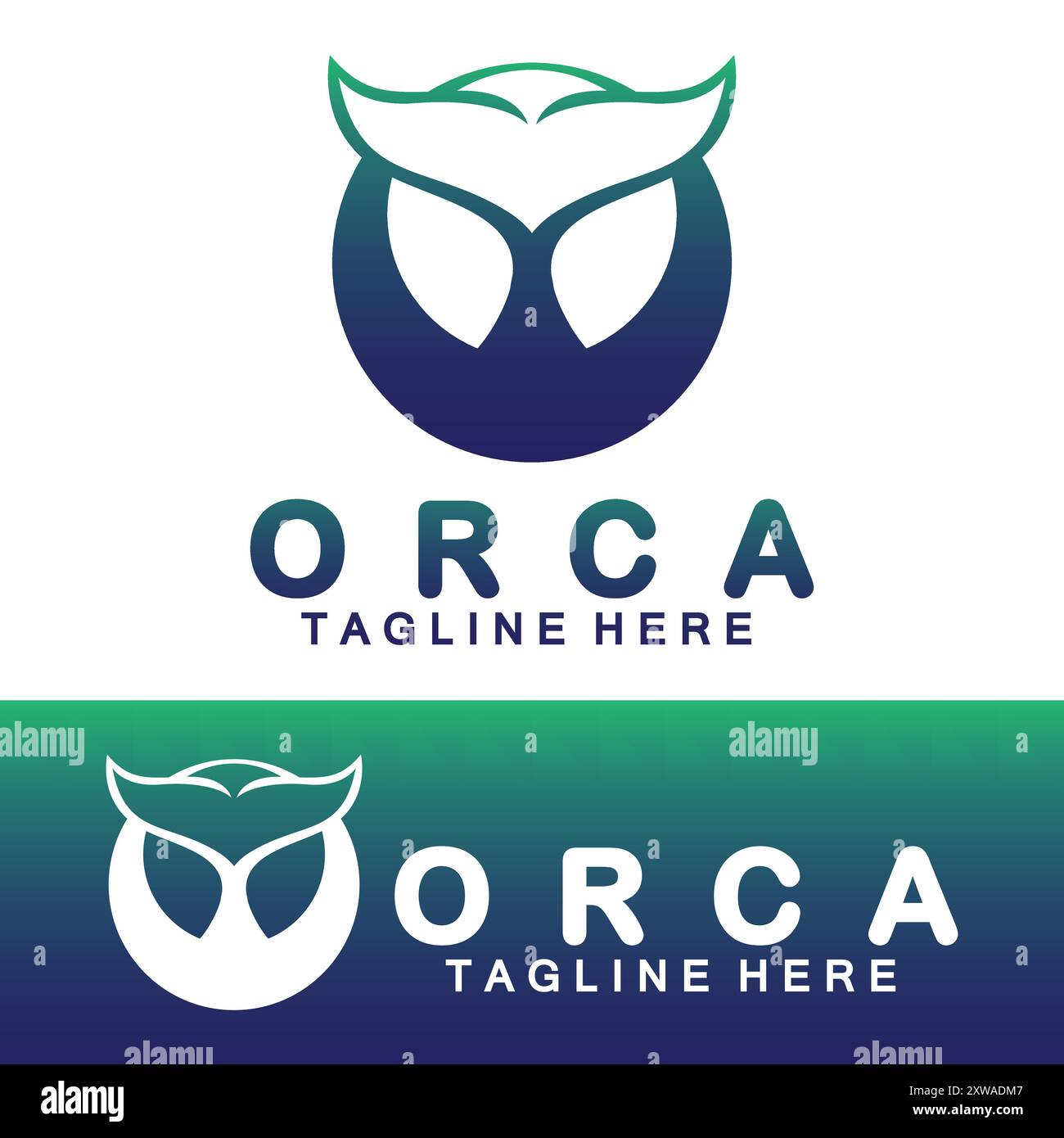 Killer whale Orca logo design vector illustration Stock Vector Image ...