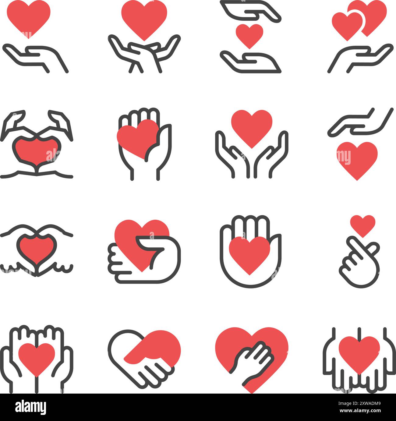 Heart hand gesture Stock Vector Images - Alamy