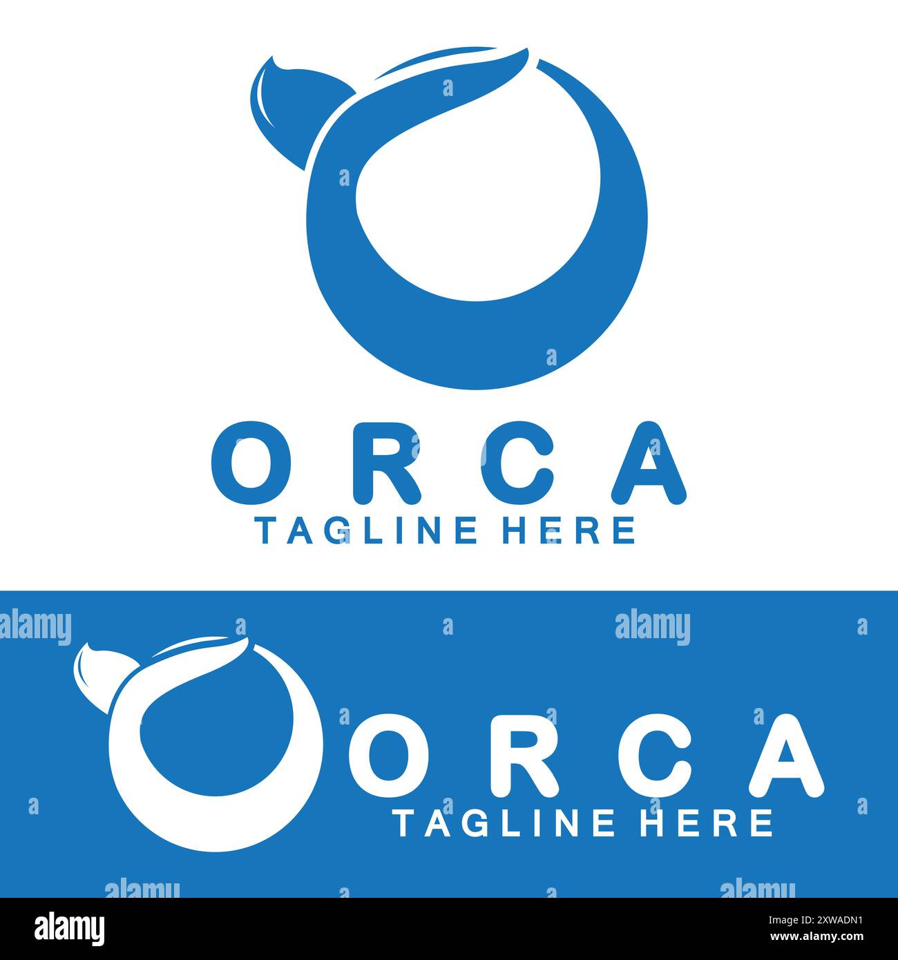 Killer whale Orca logo design vector illustration Stock Vector Image ...